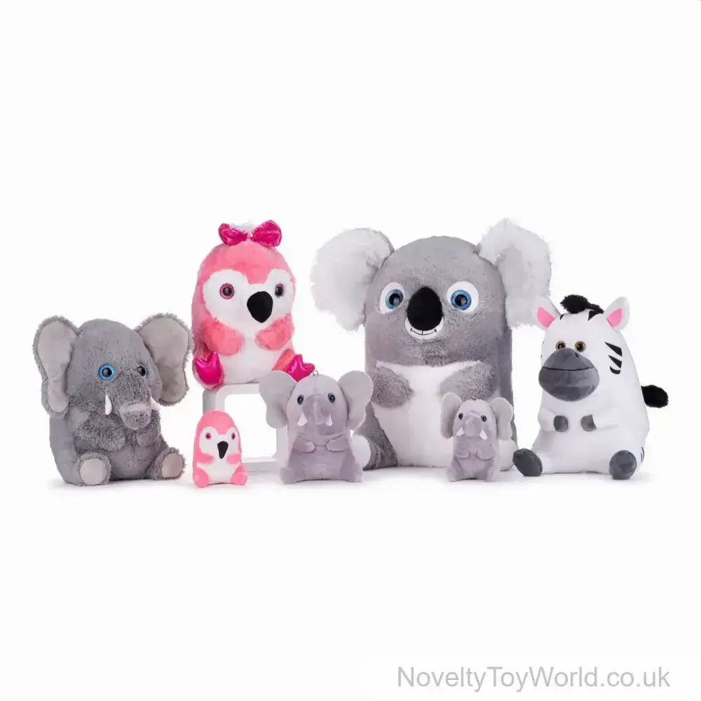 Wildlife Animal Podgies Squashy Soft Toy - 4 Assorted (13cm) | Small Plush