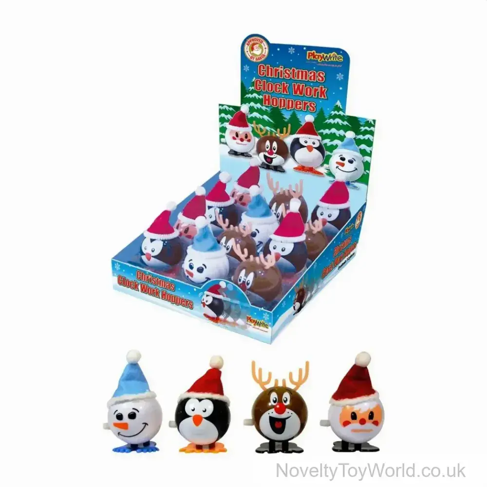 Wind Up Christmas Hopper Toy (8cm) | Cut Price Wholesale Xmas Toys