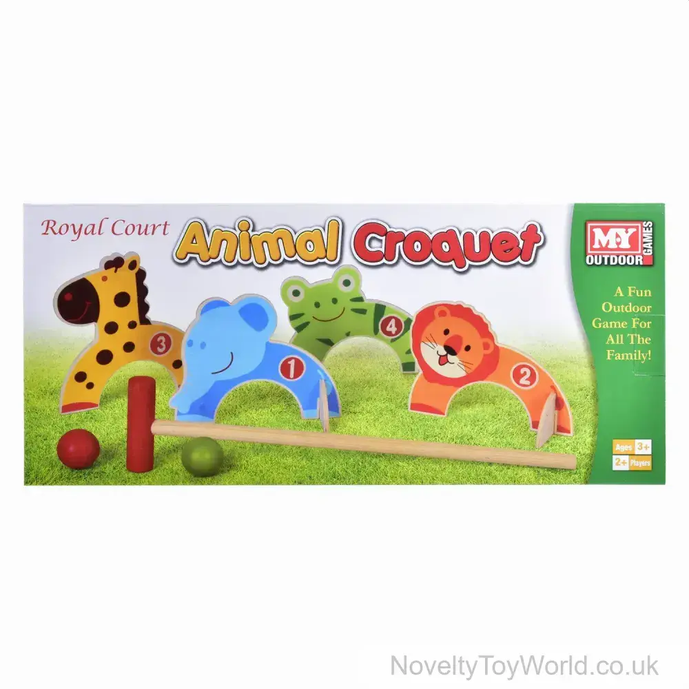 Wooden Animal Croquet Garden Game - 7 Pieces