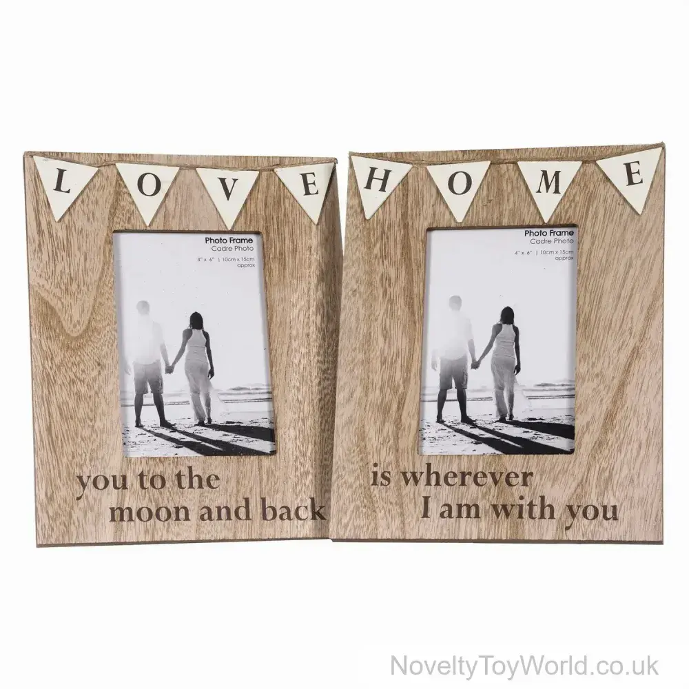 Wholesale | Wooden Photo Frame with Phrases - Gift Shop Sellers