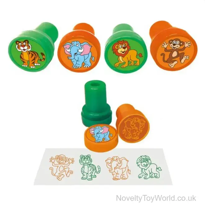 Zoo Animal Design Novelty Ink Stamps (3cm) | Bulk Buy Stationery For ...