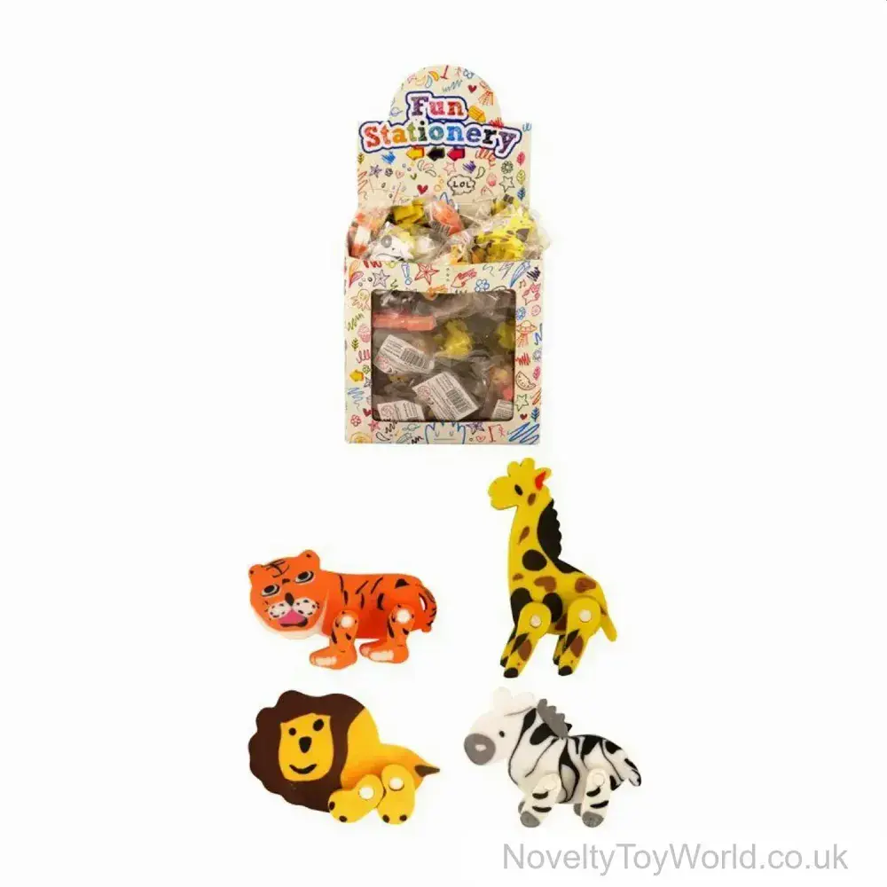 Wholesale | Zoo Animal Mini Eraser Rubbers (4.5cm)