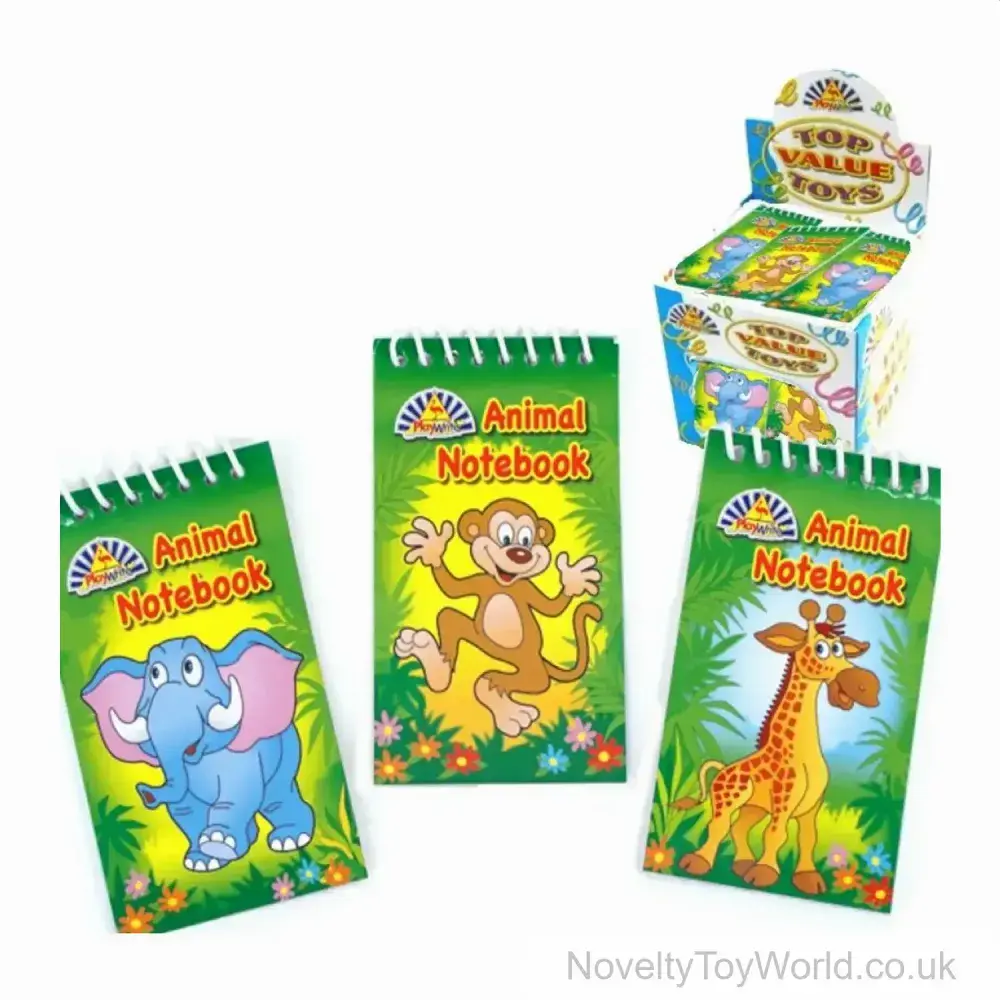 Zoo Animal Theme Spiral Notepad (9.5cm) | Wholesale Stationery for Children