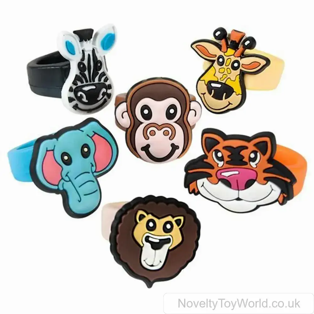 Wholesale | Zoo & Safari Animal Novelty Rubber Rings for Kids
