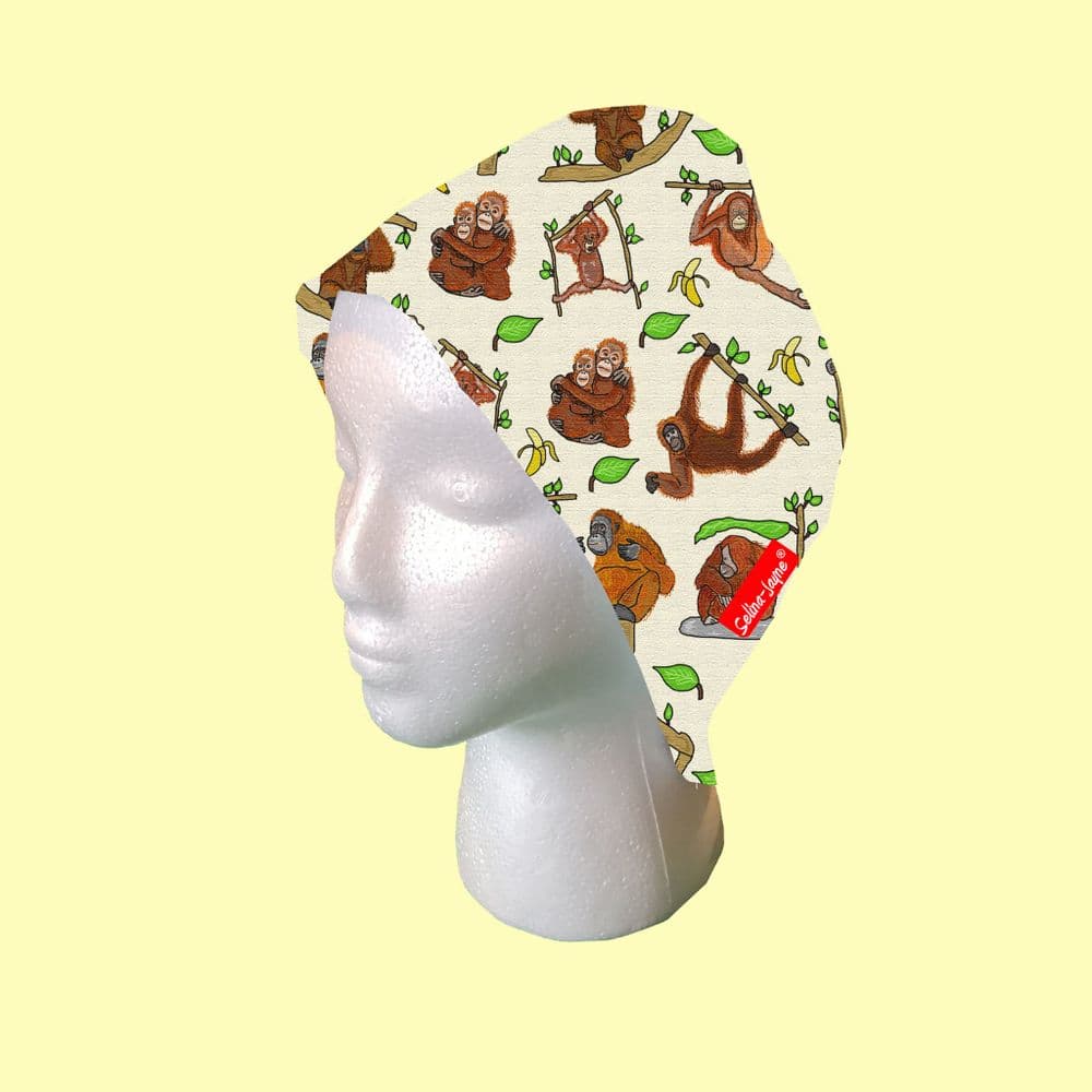 Orangutan Scrub Cap by Selina-Jayne