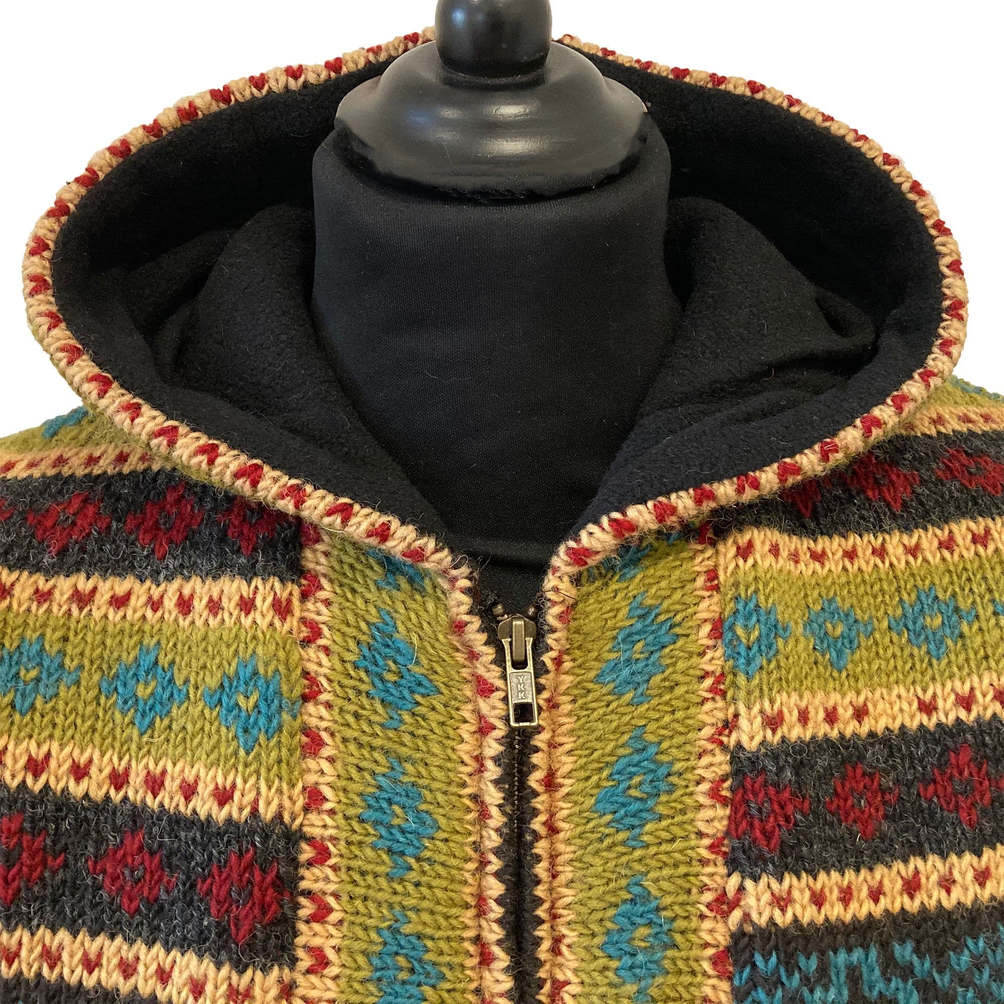 Woollen Knitted Jacket in Nordic Pattern