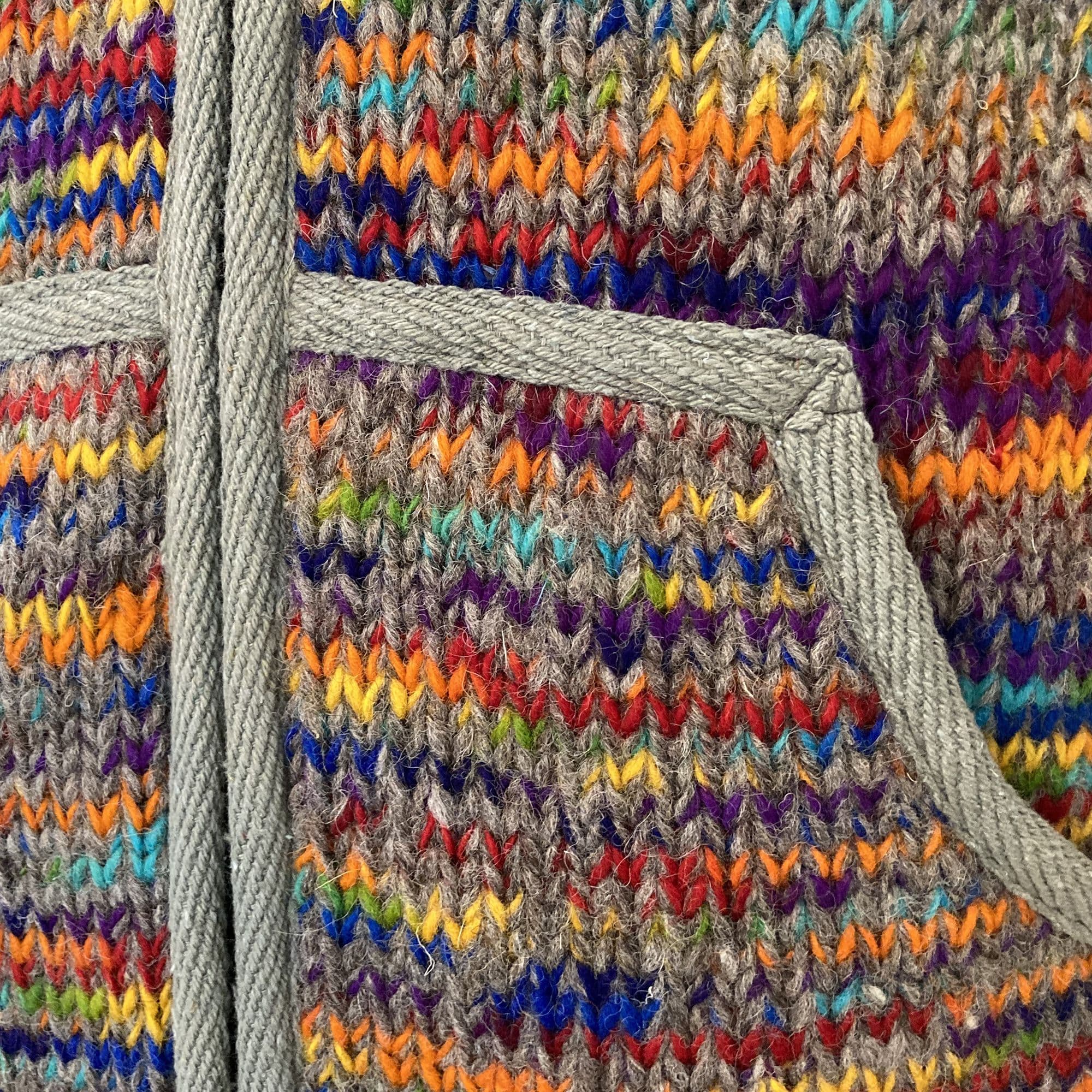 Woollen Rainbow Striped Jacket