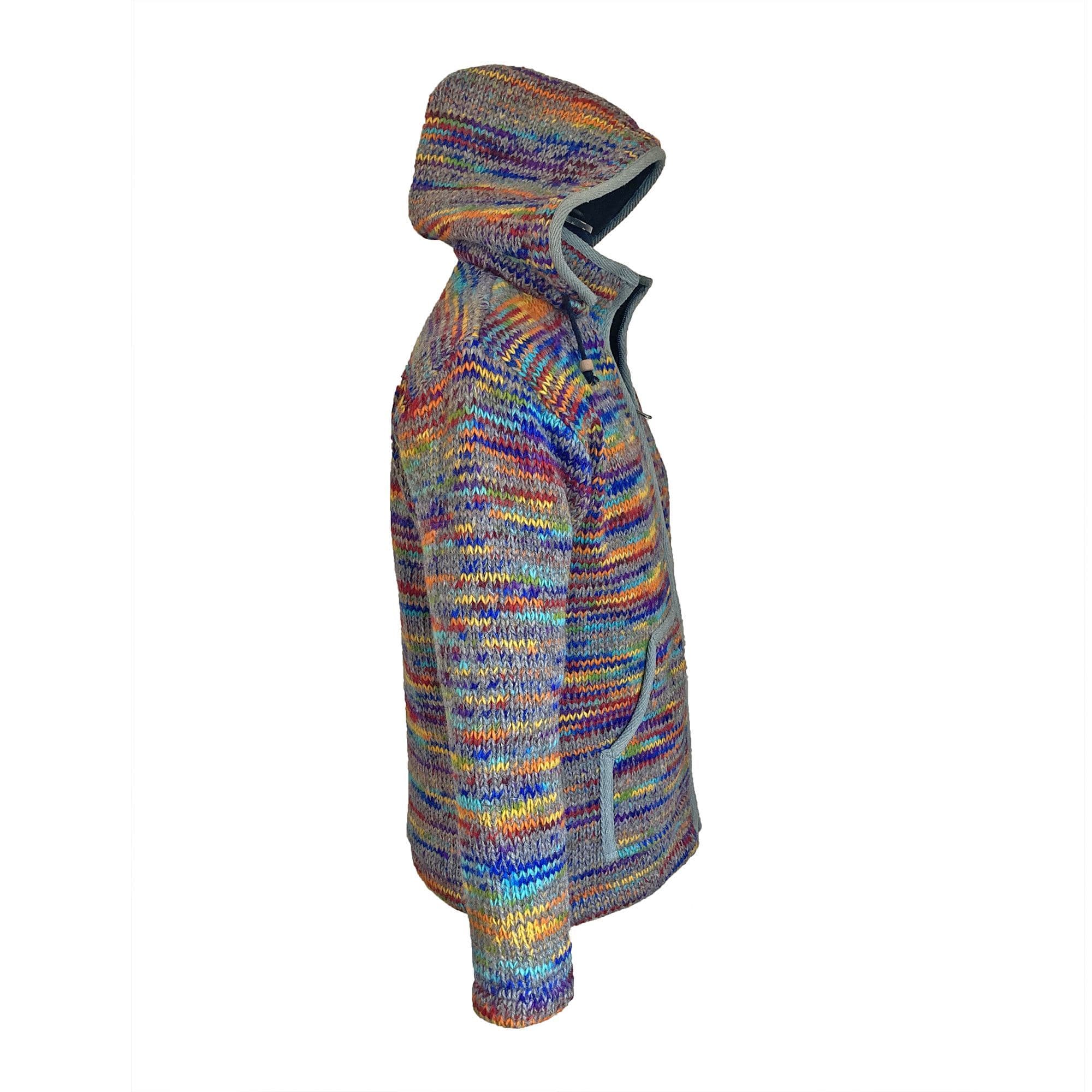 Woollen Rainbow Striped Jacket