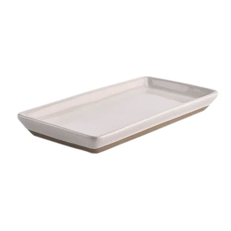 Cream Speckled Ceramic Tray