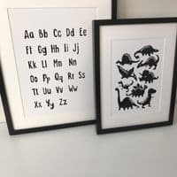 Monochrome Alphabet A3 monochrome