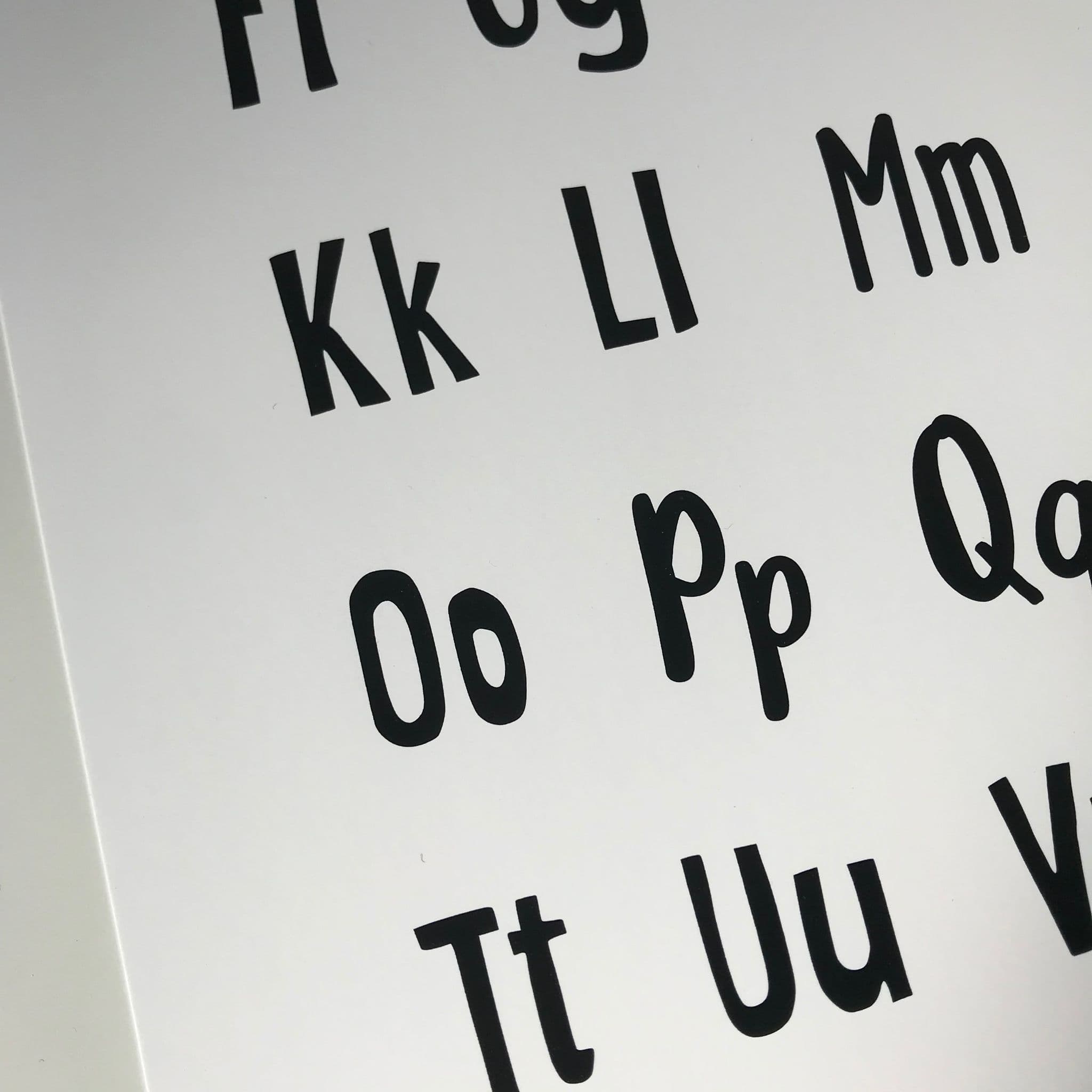 Monochrome Alphabet A4 monochrome