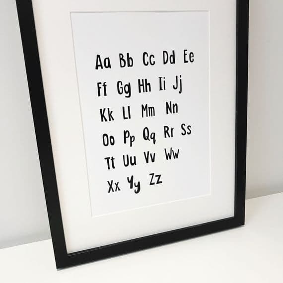 Monochrome Alphabet A4 monochrome