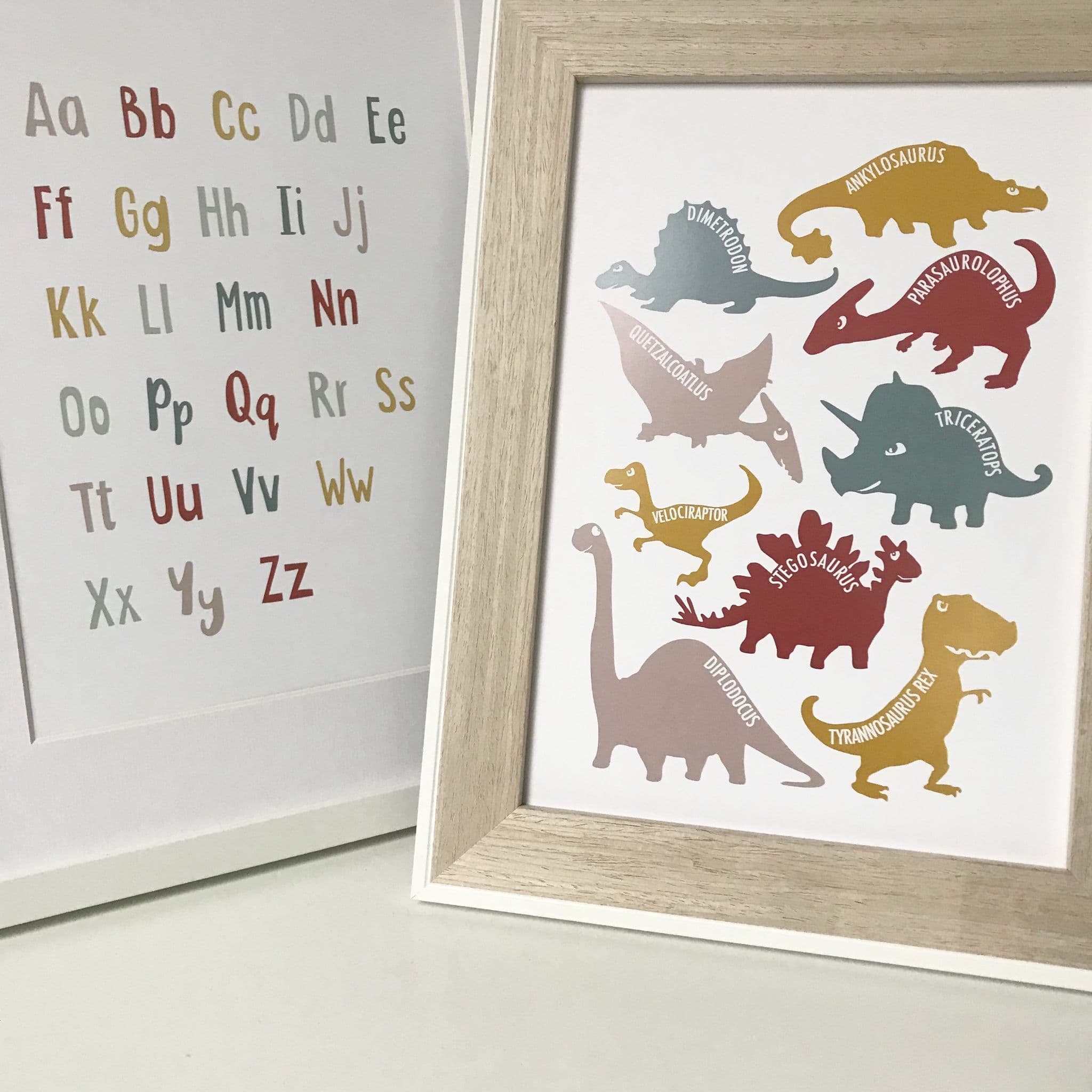 Multicolour deep shades Alphabet A4 print