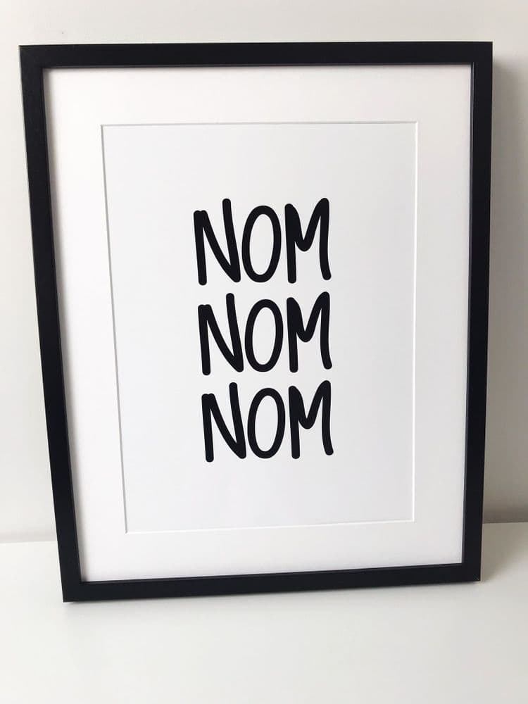 NOM NOM NOM A3 monochrome