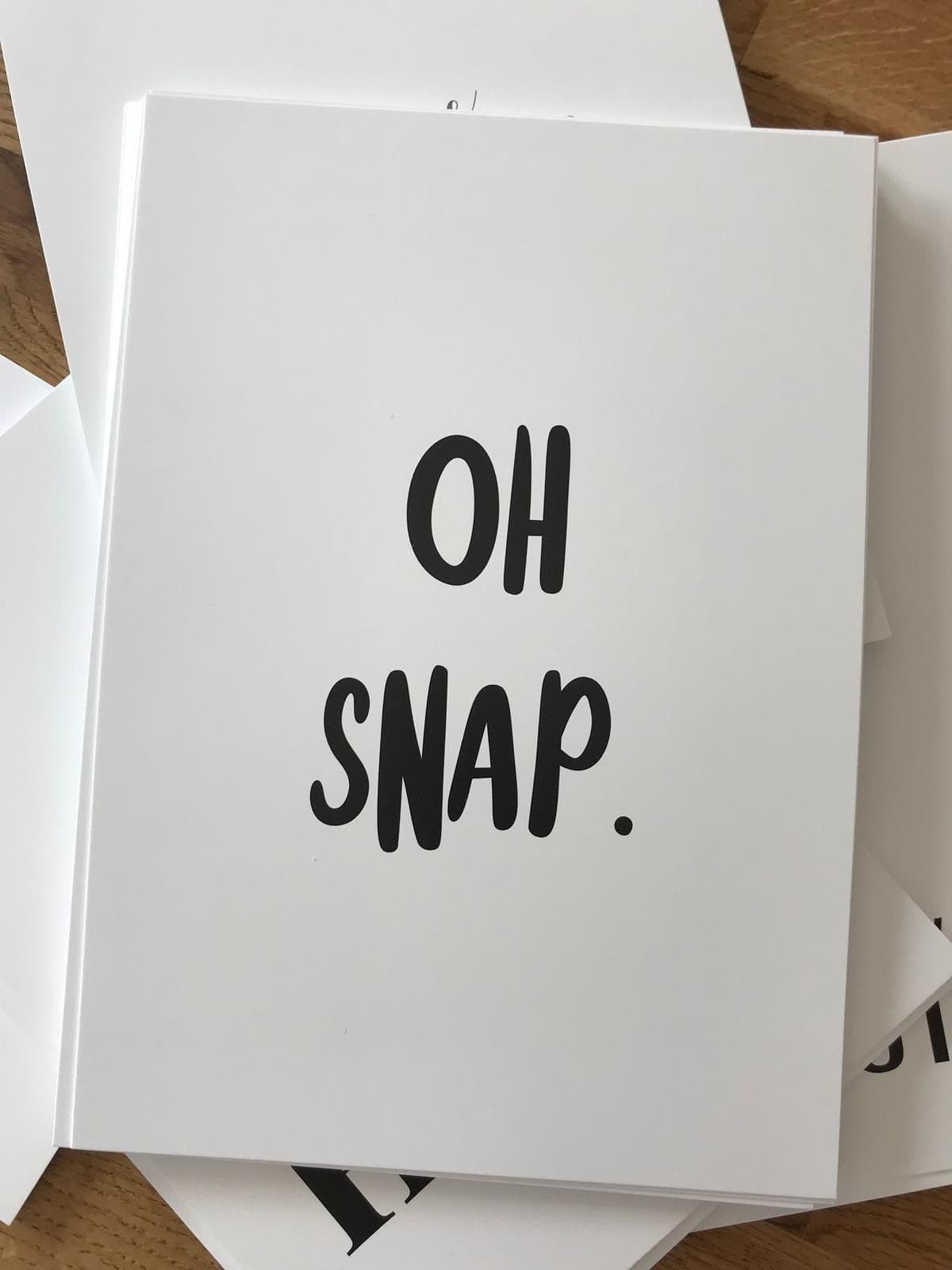 Oh snap A4 monochrome