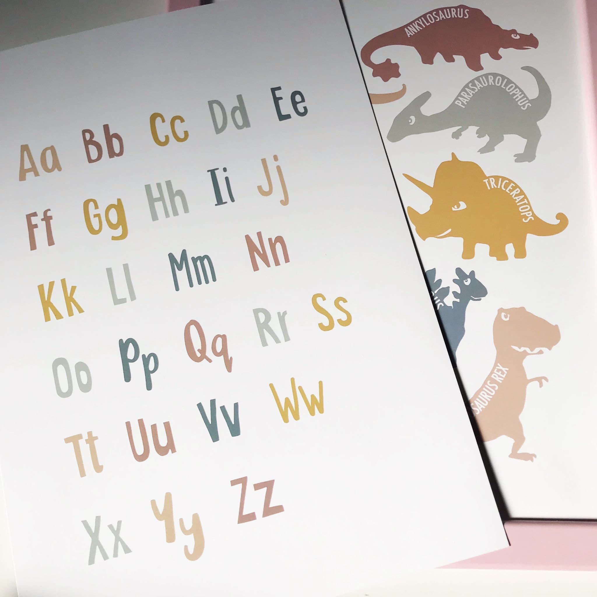 Pastel Alphabet A4 print