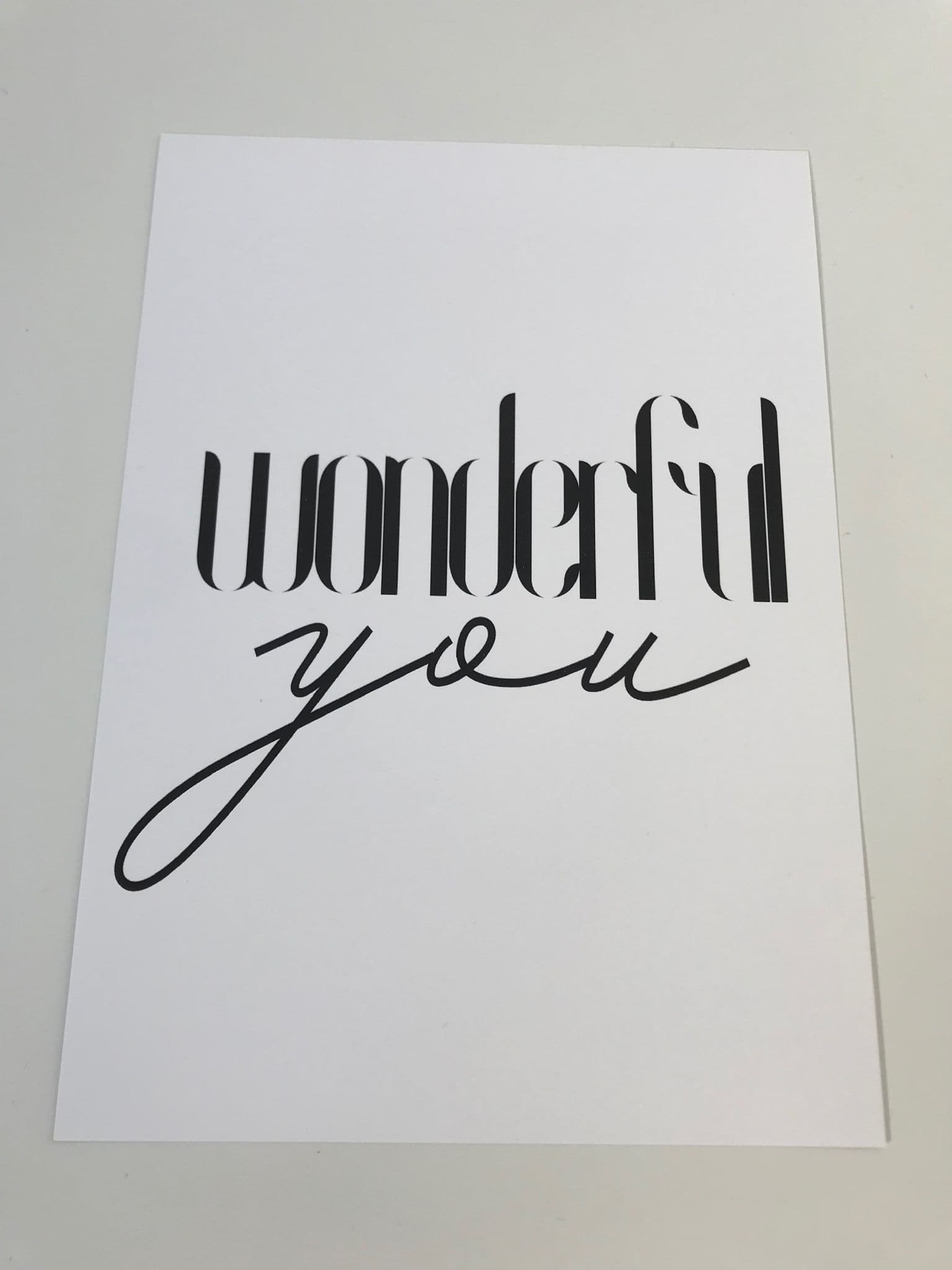 Wonderful you A5 monochrome