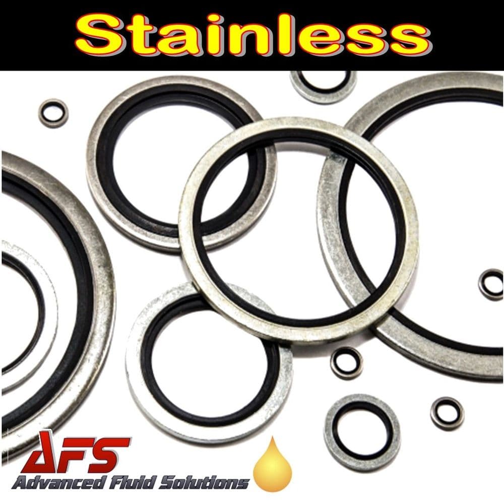1/2 BSP Stainless Steel Self Centring Nitrile Bonded Dowty Sealing Ring ...