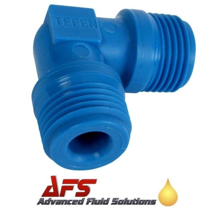 1/2 BSPT Tefen Threaded Equal Male Elbow Nylon Blue Plastic Food Grade ...