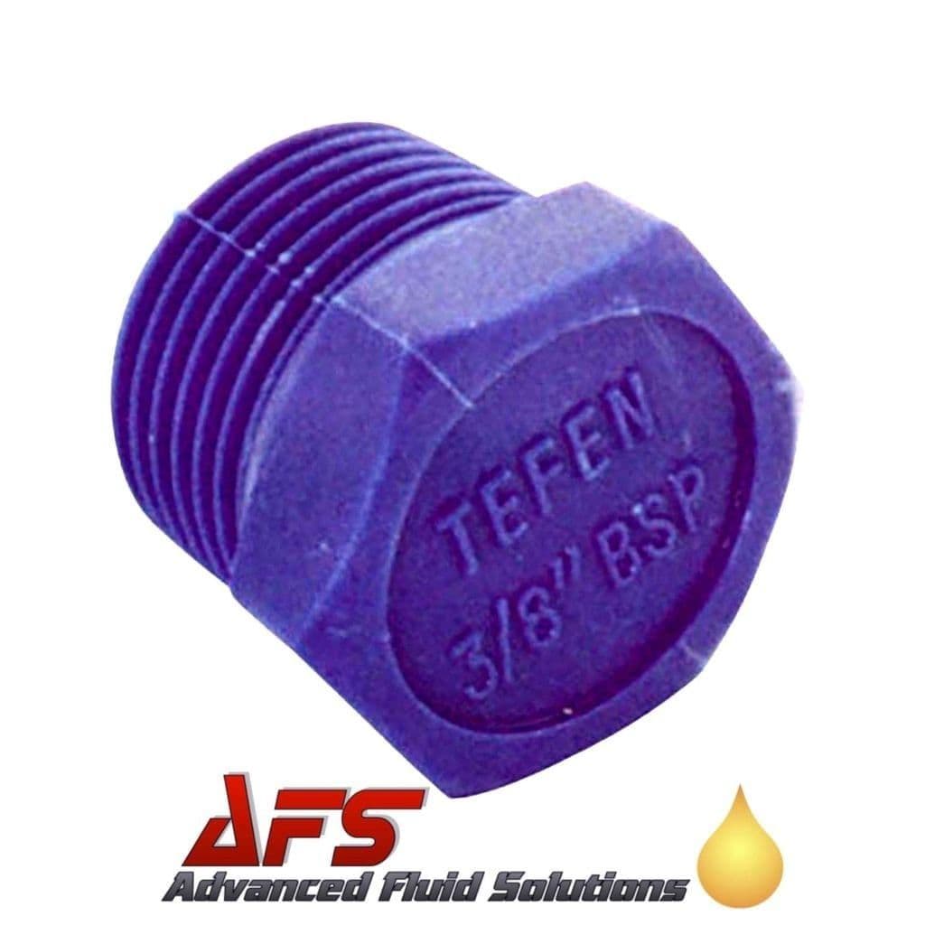 1/4 BSPT Tefen Hex Nylon Blanking Plug Blue Plastic Food Grade UK Stocked