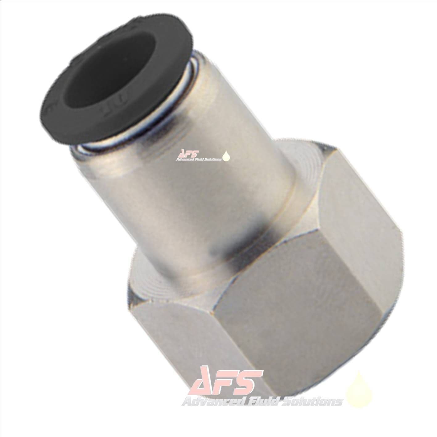 1/4 x 1/4 NPT Female Straight Push in Fitting Imperial Nylon Tube Connector