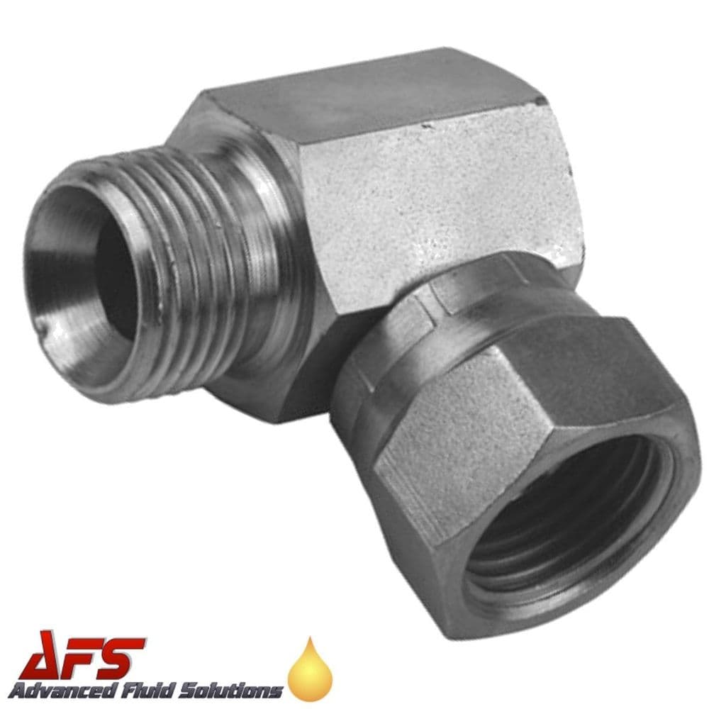 1 Inch BSP 90 Degree Compact Elbow - Male x Swivel Female Hydraulic ...