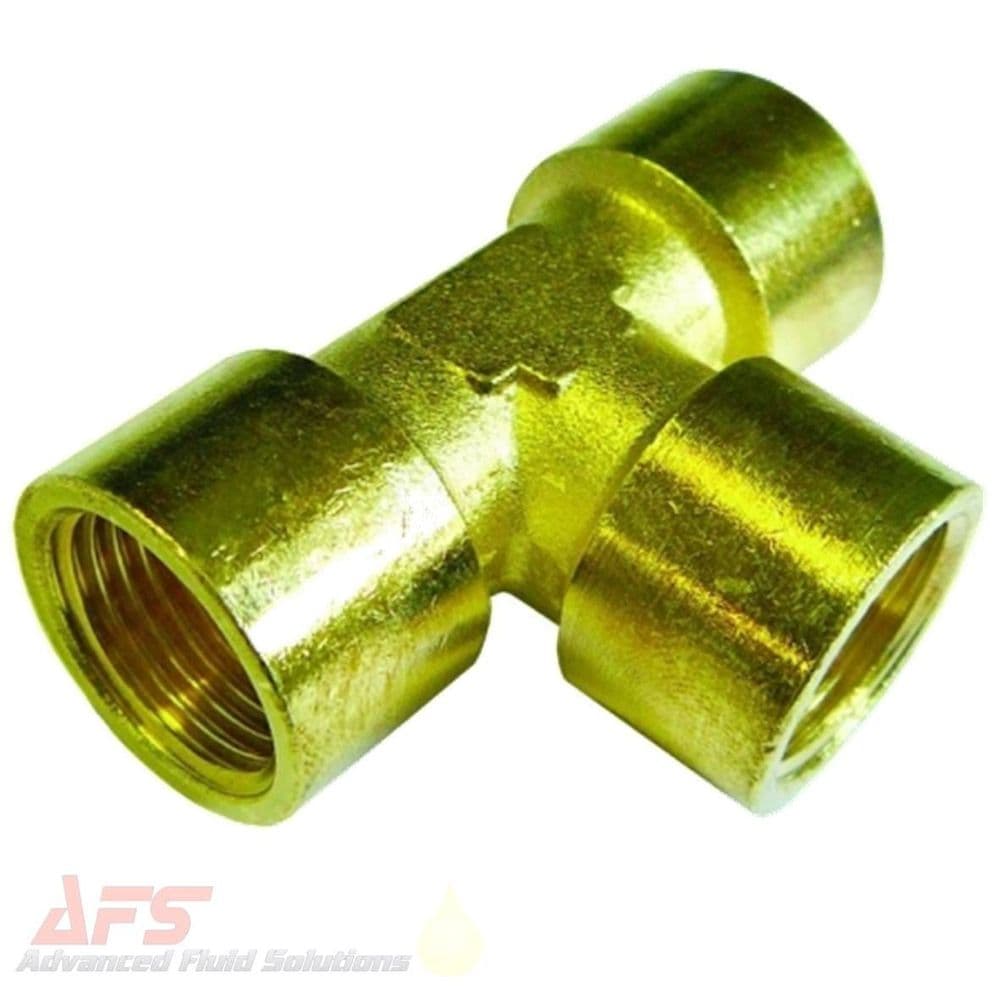 1 Inch BSP Female Equal Brass Tee FxFxF