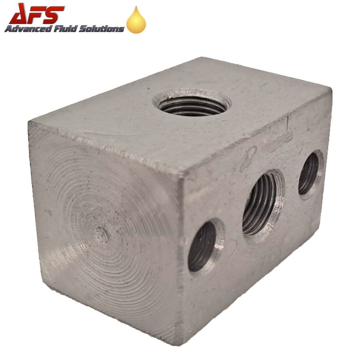 1 Way x 2 Fixing Hole T Manifold, 1/8 BSP Thread Battery Greasing Block ...