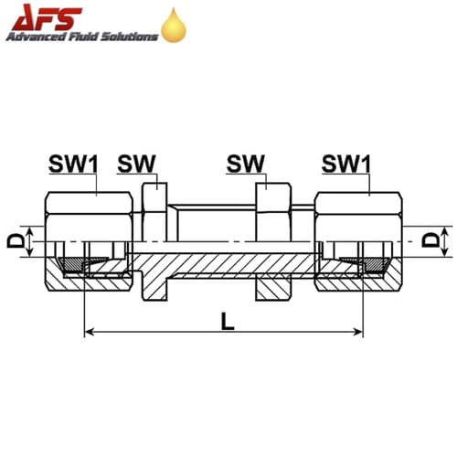 Compression Straight - GR-10/06LL 10mm x 6mm Compression Pipe Fitting
