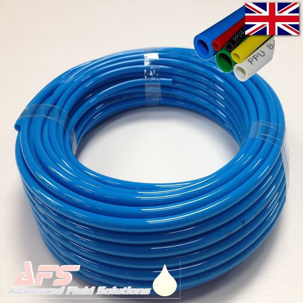 10mm OD x 8mm ID Metric Polyurethane Flexible Tubing PU Air Pipe Blue