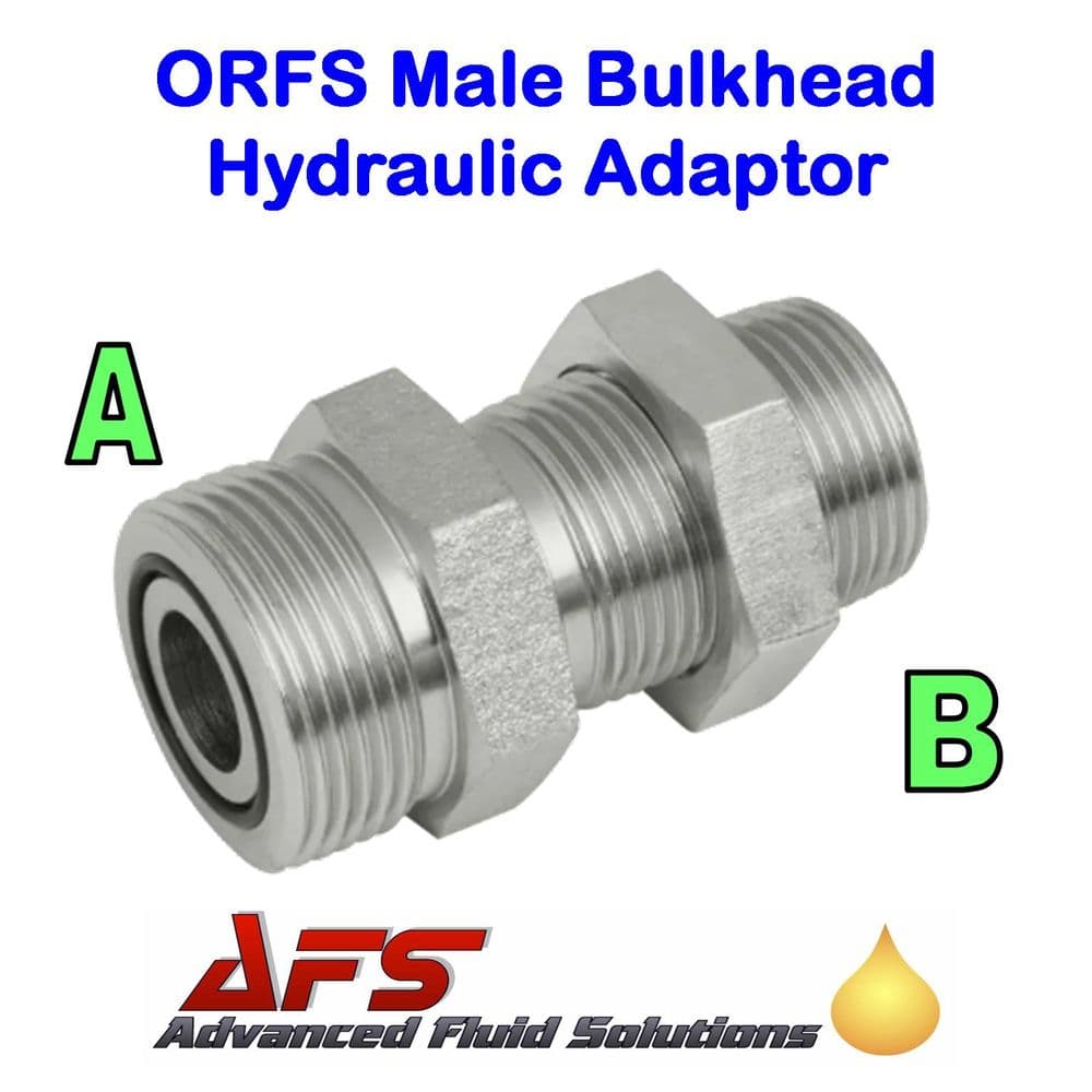 11/16 ORFS Bulkhead Male x Male Thread Straight Hydraulic Steel Adaptor