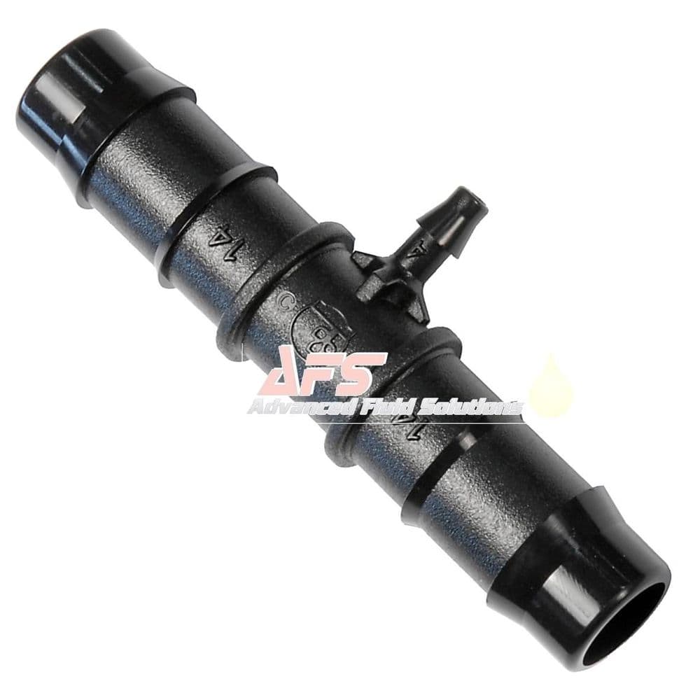 13mm - 4mm Reducing 3 Way Tee Double Barbed Hose Joiner Poly Tubing ...