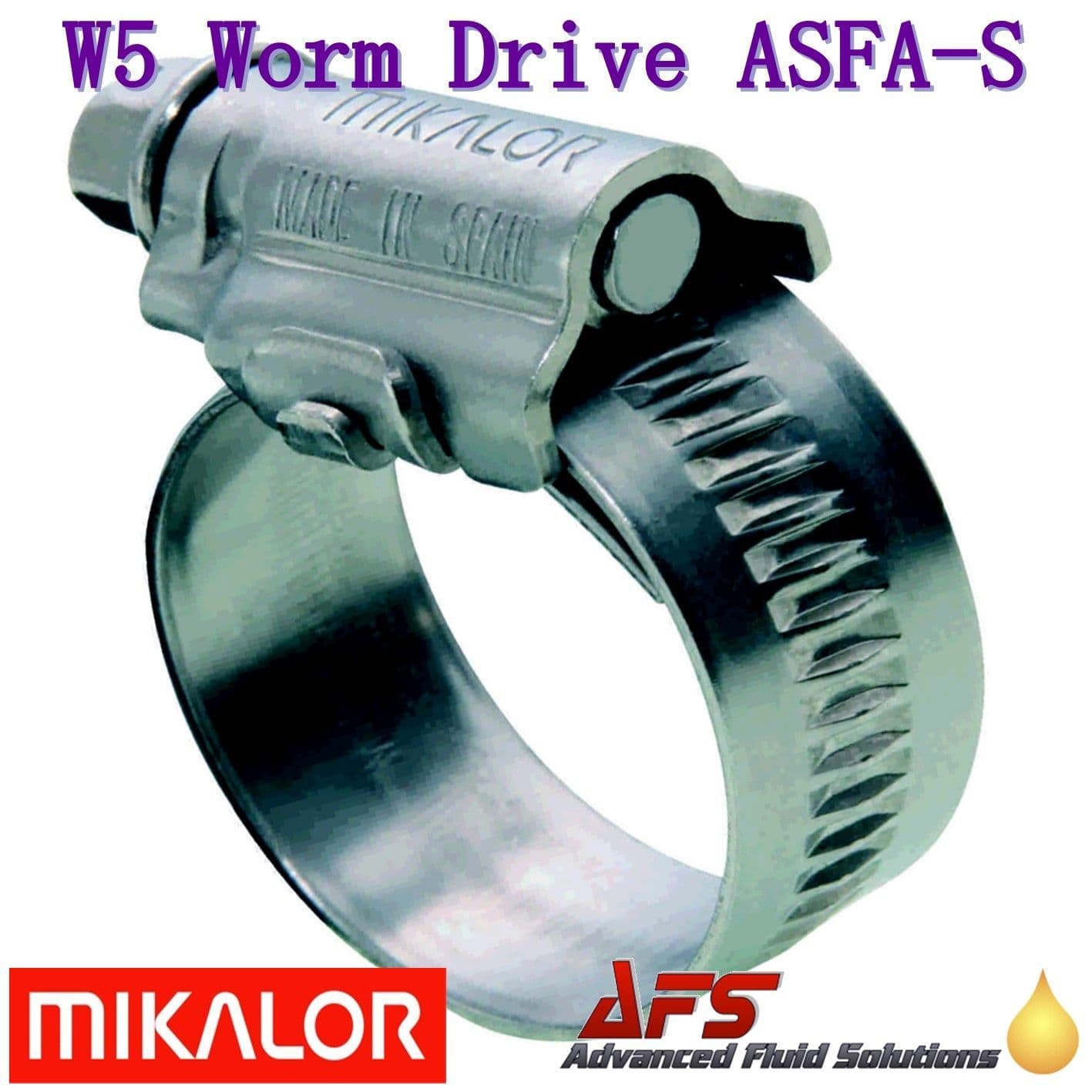 140mm - 160mm Mikalor W5 316 Stainless Steel ASFA-S 12mm Wide Band Worm ...