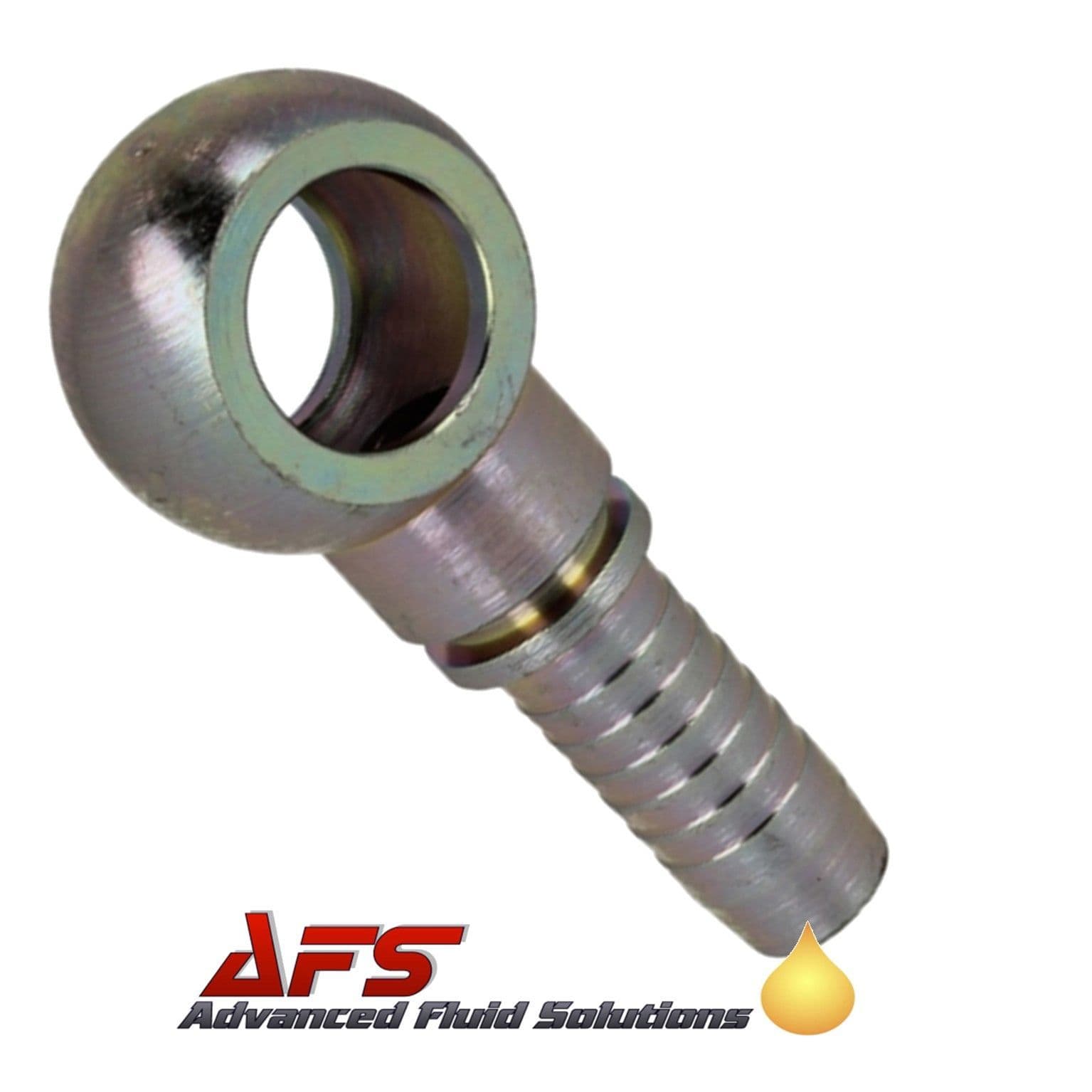 14mm Straight Banjo x 1/4 Hosetail - Hydraulic Mild Steel Hose Insert ...