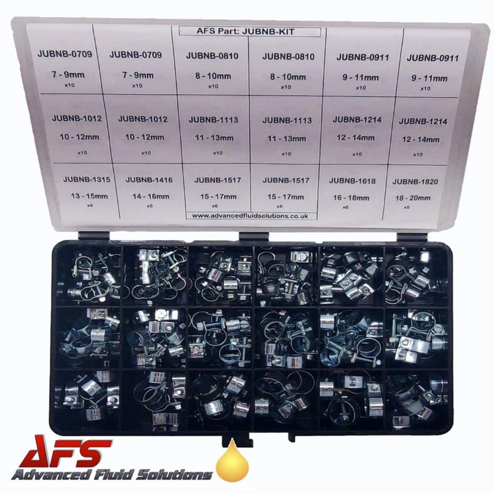 157 Piece Mini Nut & Bolt Fuel Clip Assortment Box Jubilee Junior Type ...