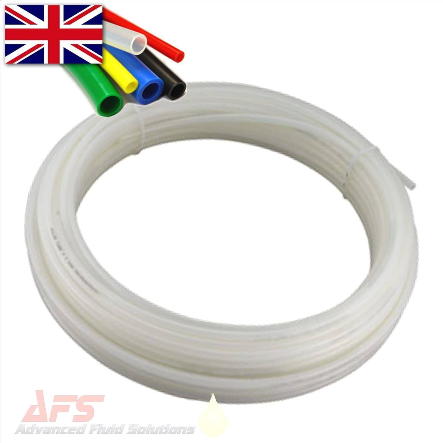 16mm O D x 13mm I D Metric Nylon PA12 Tube Natural Flexible Tubing ...
