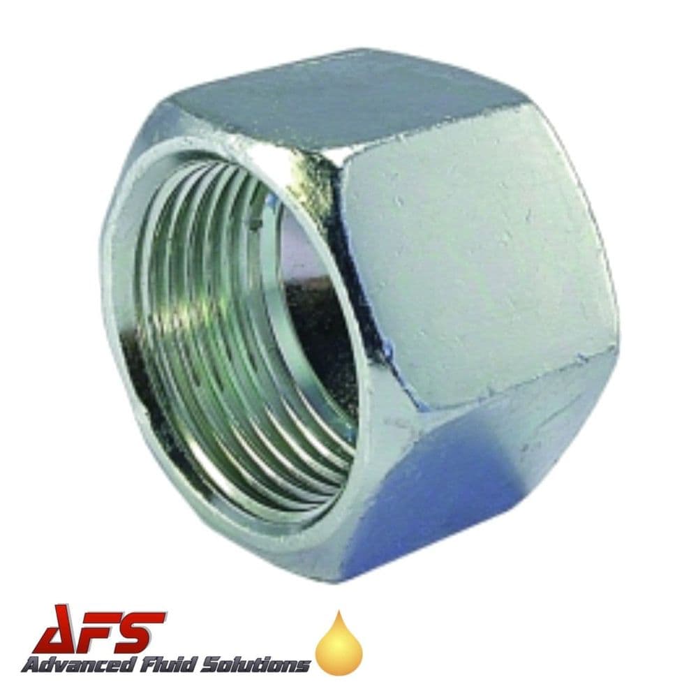 16S Metric Compression Tube Nut 16mm for Hydraulic Pipe Mild Steel High ...