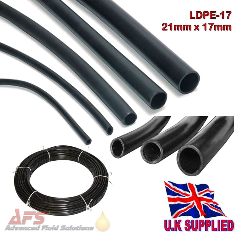 17mm x 20mm LDPE Pipe Black Irrigation Tubing