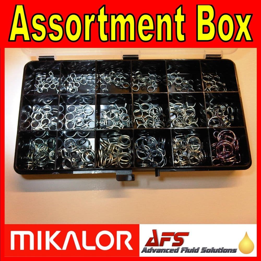 180 Piece Double Wire Spring Clip Assortment Box