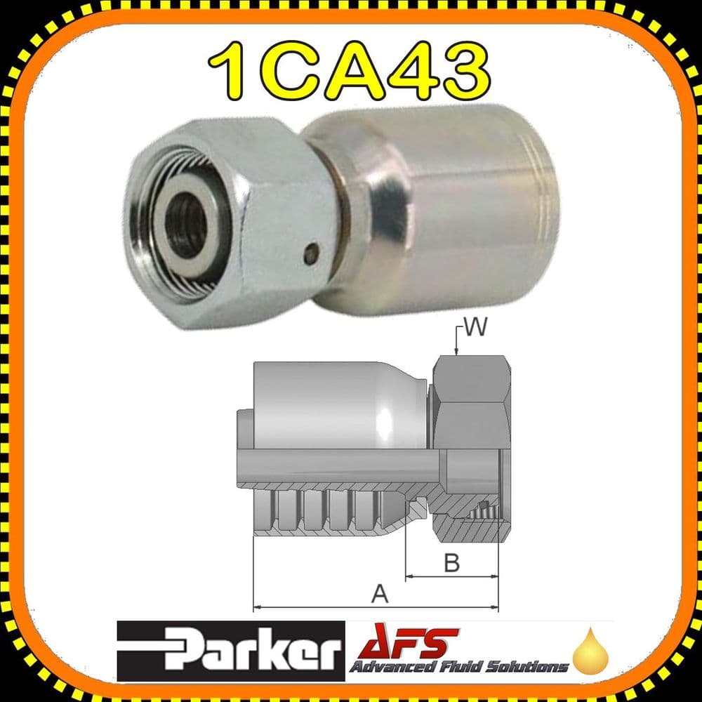 1CA43-10-4 - Female Metric Swivel L Series O-ring - Straight - Parker ...