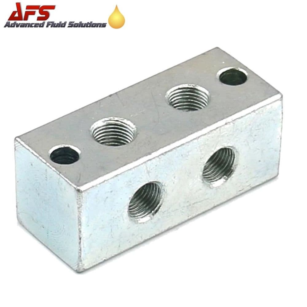 2 Way T Manifold, 1/8 bsp Thread Battery Greasing Block 5029-012 for ...