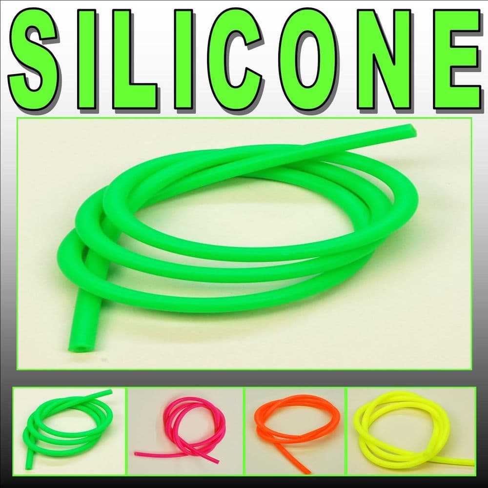 2 3mm 3/32" I D Fluorescent Green RC Silicone Nitro Glow Fuel Line ...