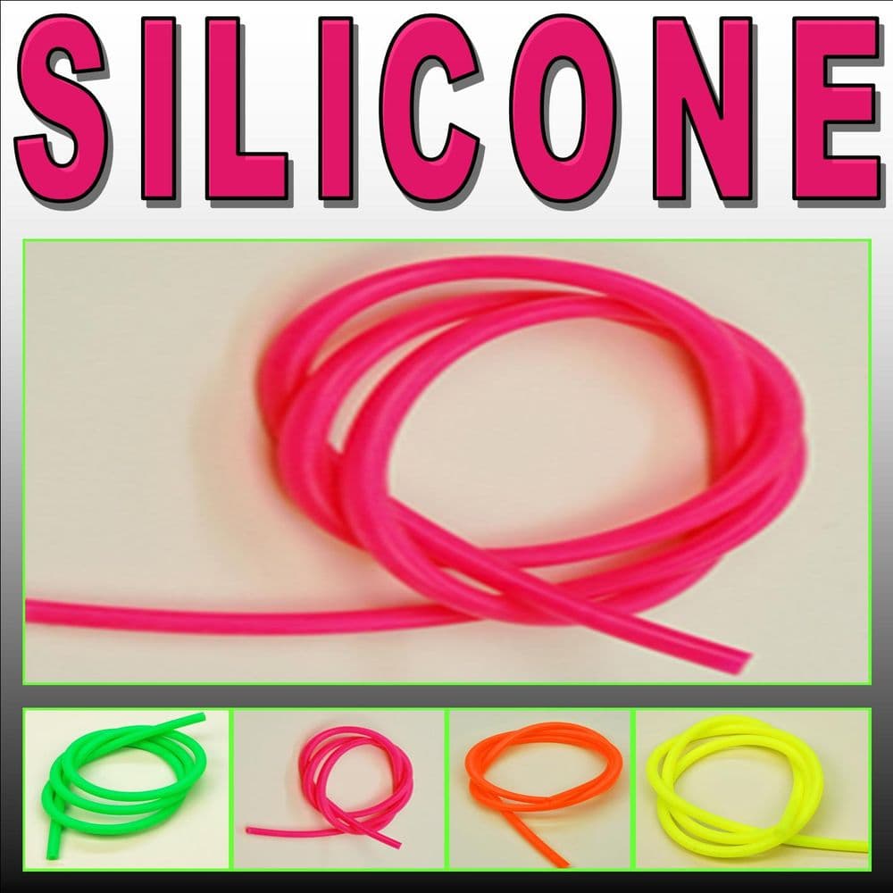 2 3mm 3/32" I D Fluorescent Pink RC Silicone Nitro Glow Fuel Line ...
