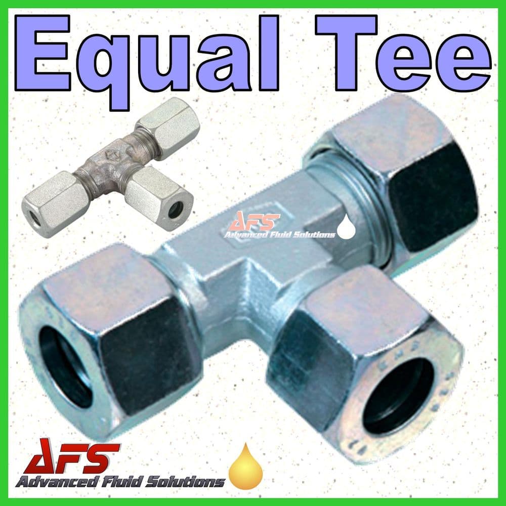 22L Equal TEE Tube Coupling Union 22mm Metric Compression Pipe T Fitting