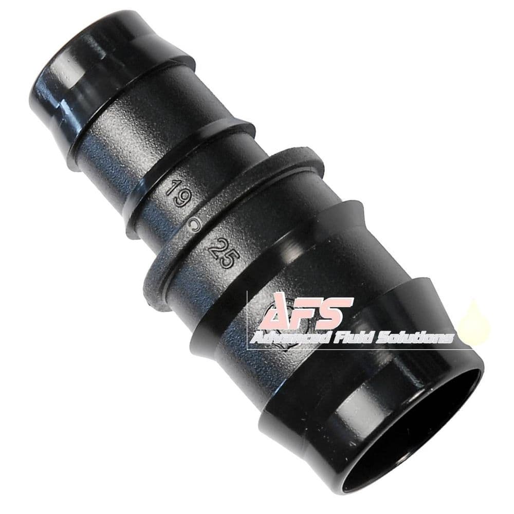 25mm - 19mm Reducing Straight Double Barbed Hose Joiner Poly Tubing ...