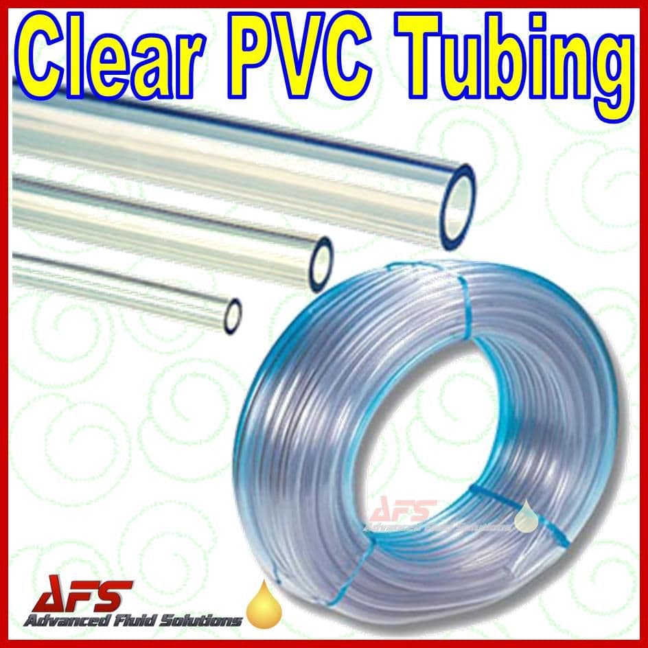 25mm x 31mm 1 inch Clear Un-Reinforced PVC Tubing Hose Pipe