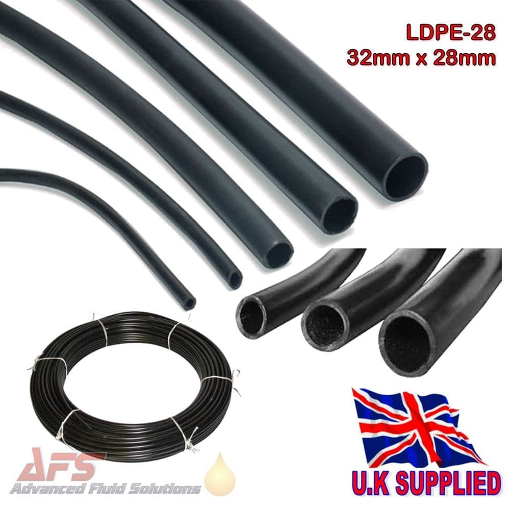 28mm x 32mm LDPE Pipe Black Irrigation Tubing