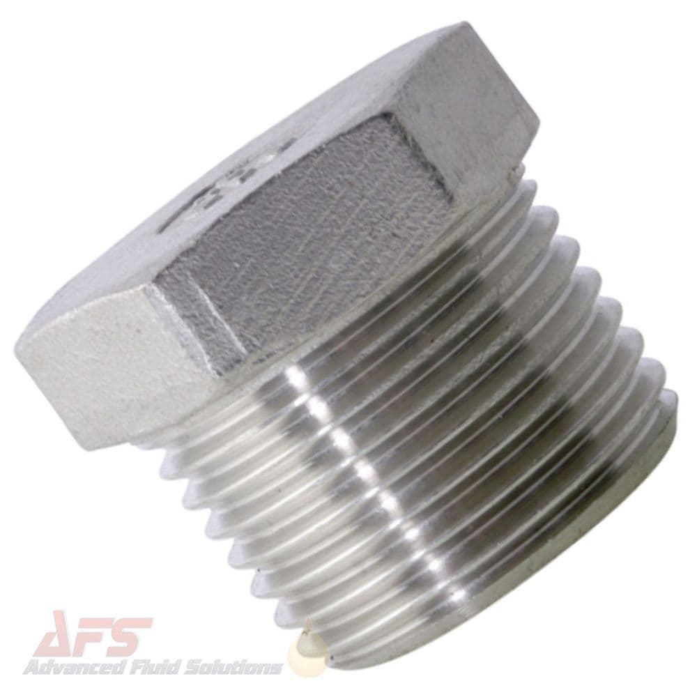3/4 BSPT Hex Blanking Plug - SS 316 Stainless Steel
