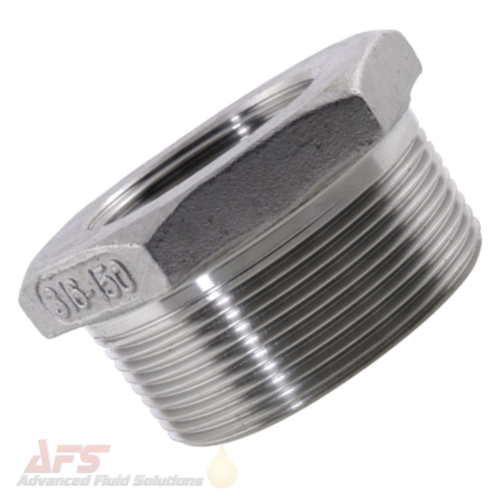 3/4 BSPT Male x 1/2 BSP Female Reducing Bush - SS 316 Stainless Steel