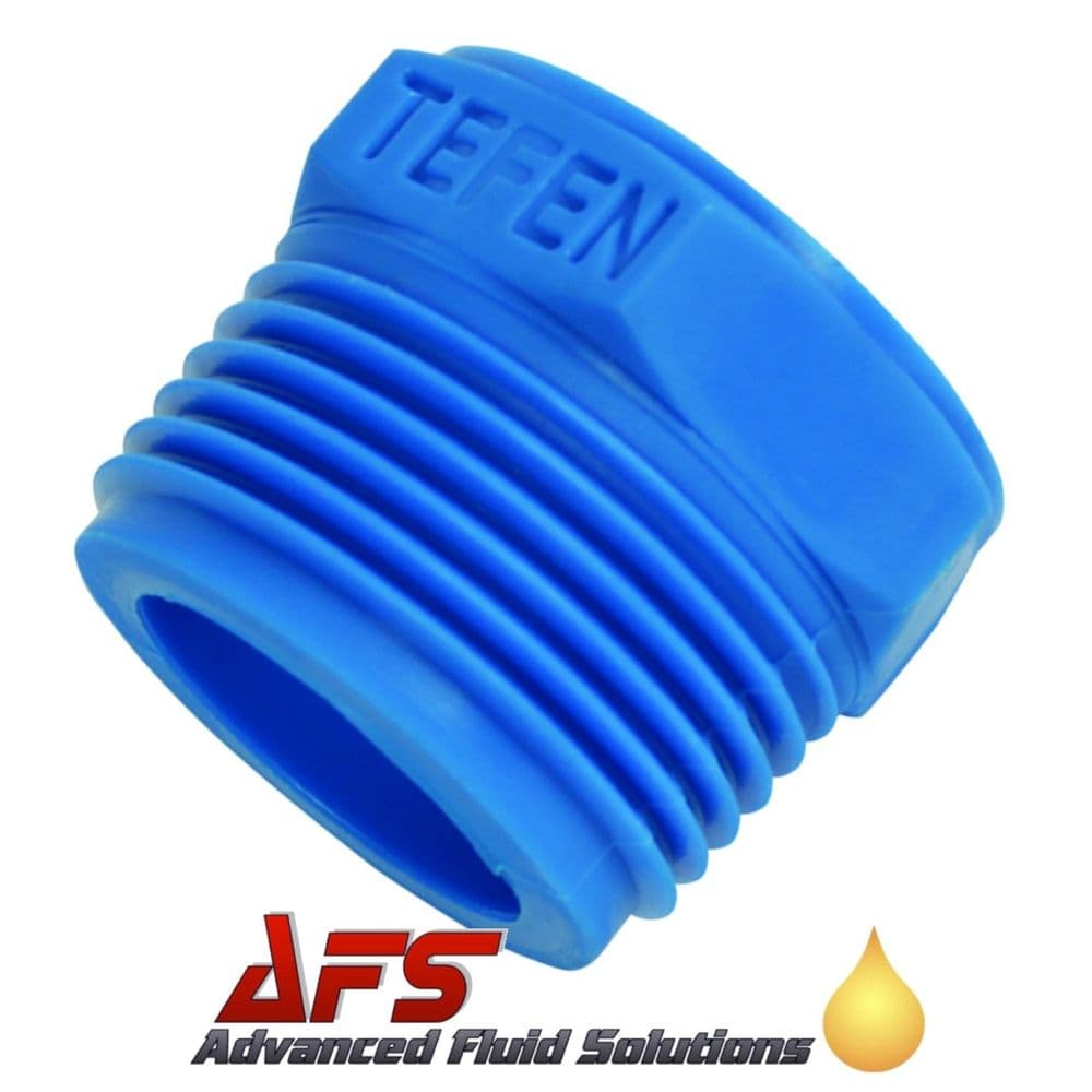 3/4 BSPT x 1/2 BSPT Reducing Pipe Bushing Blue Tefen Nylon Plastic Food ...
